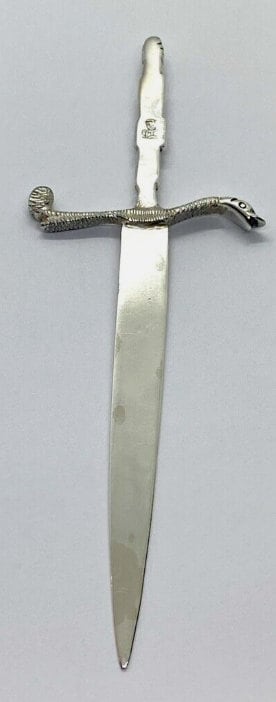 Vintage Sterling Silver 6.25-inch Sword Dagger Letter Opener With Incan ...