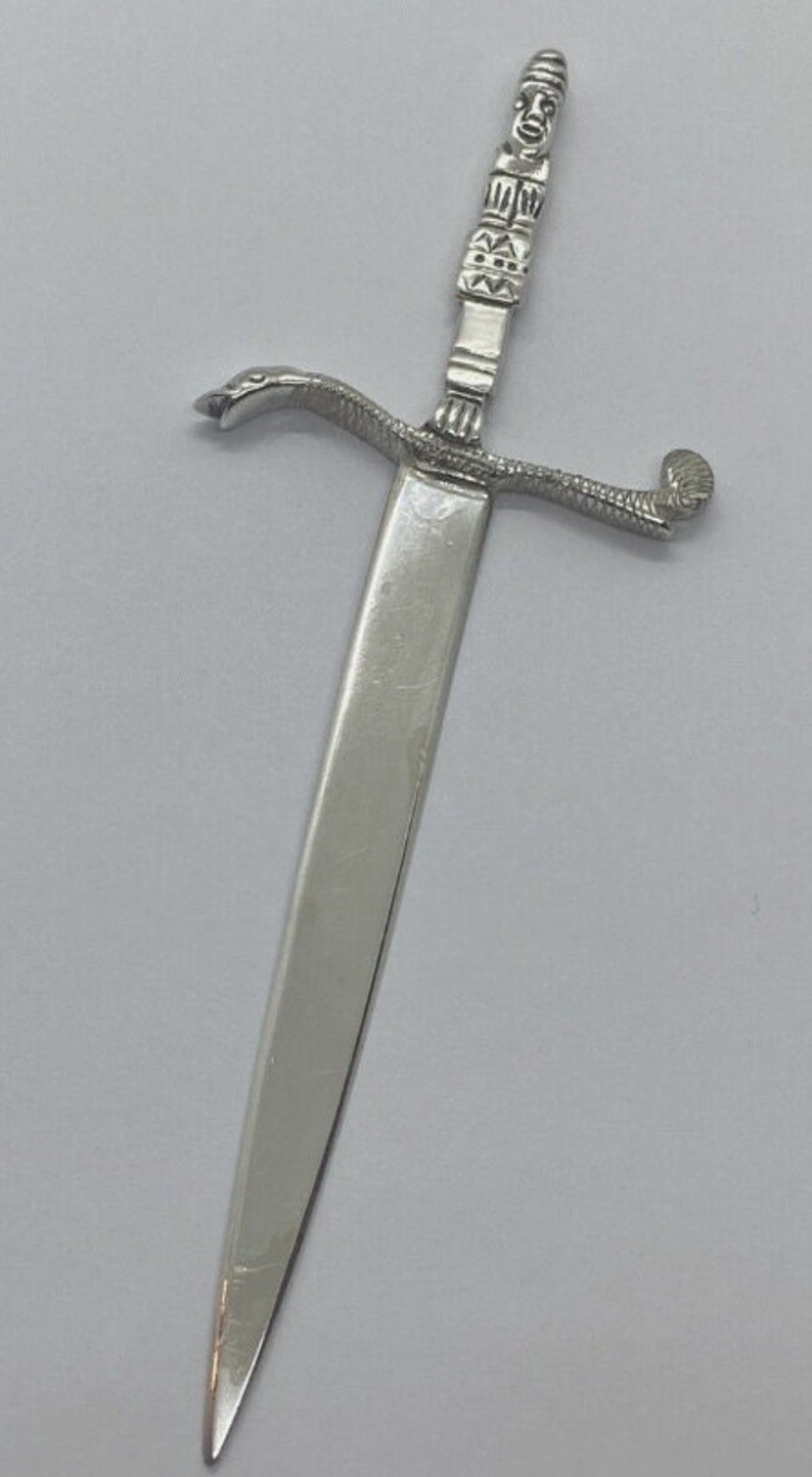 Vintage Sterling Silver 6.25-inch Sword Dagger Letter Opener With Incan ...