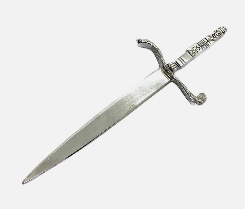 Vintage Sterling Silver 6.25-inch Sword Dagger Letter Opener With Incan ...