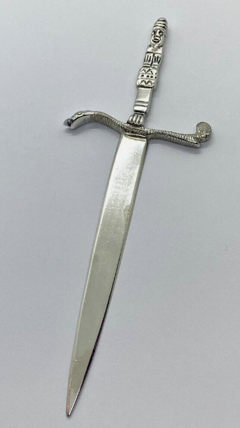 Vintage Sterling Silver 6.25-inch Sword Dagger Letter Opener With Incan ...