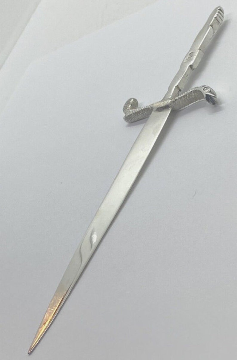 Vintage Sterling Silver 6.25-inch Sword Dagger Letter Opener With Incan ...