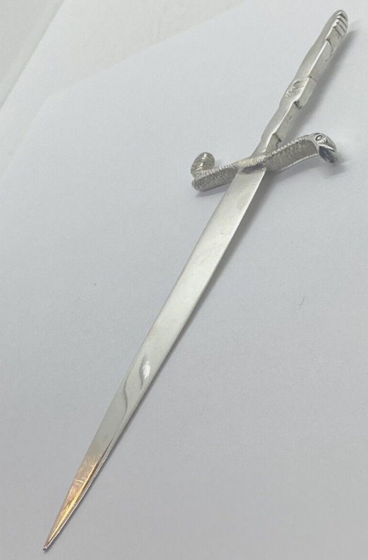 Vintage Sterling Silver 6.25-inch Sword Dagger Letter Opener With Incan ...