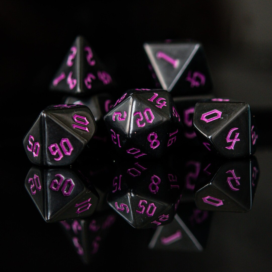 Dark Cathedral Purple Acrylic Dice Set - Etsy