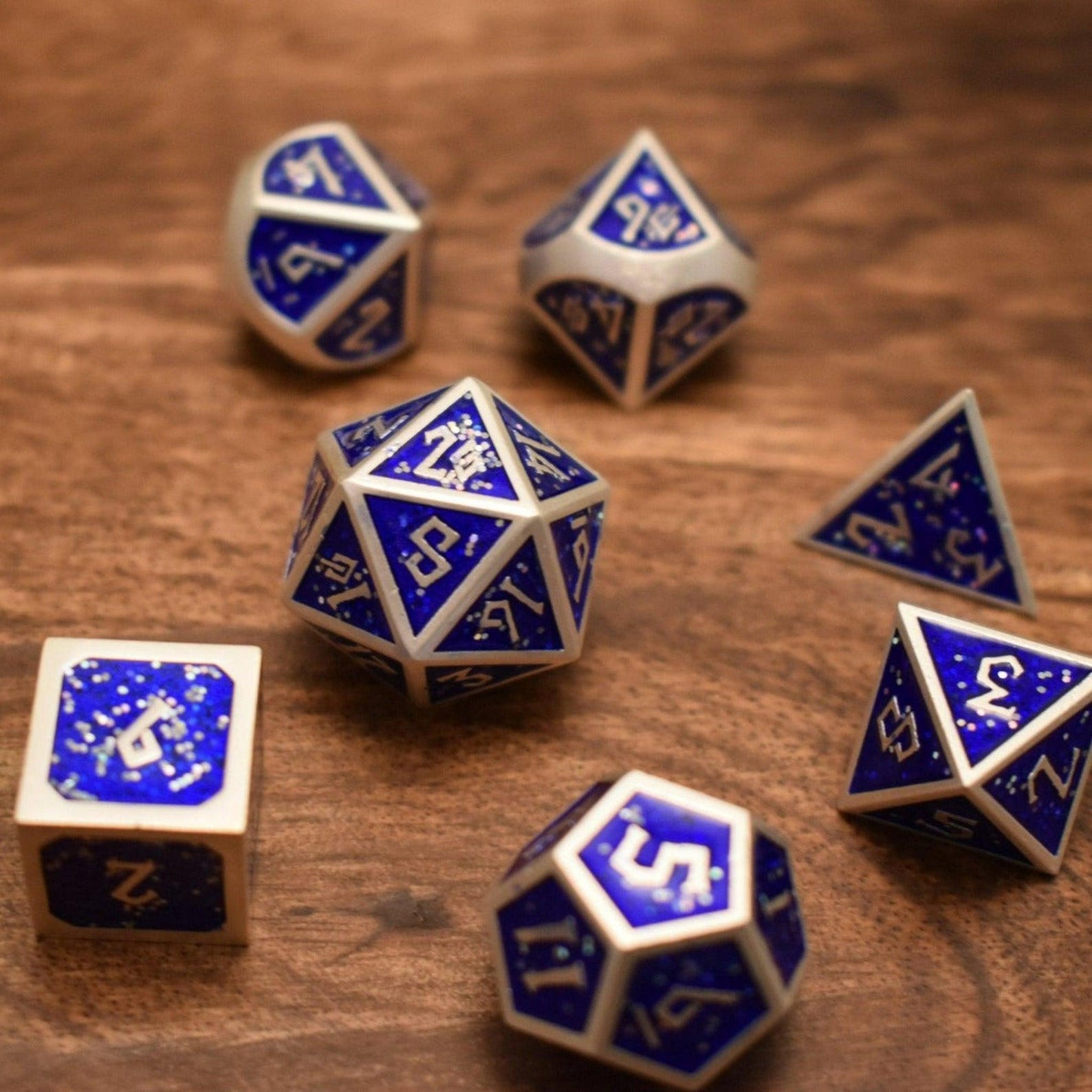 Elder Runes Heart of the Frost Wyrm Metal Dice Set - Etsy