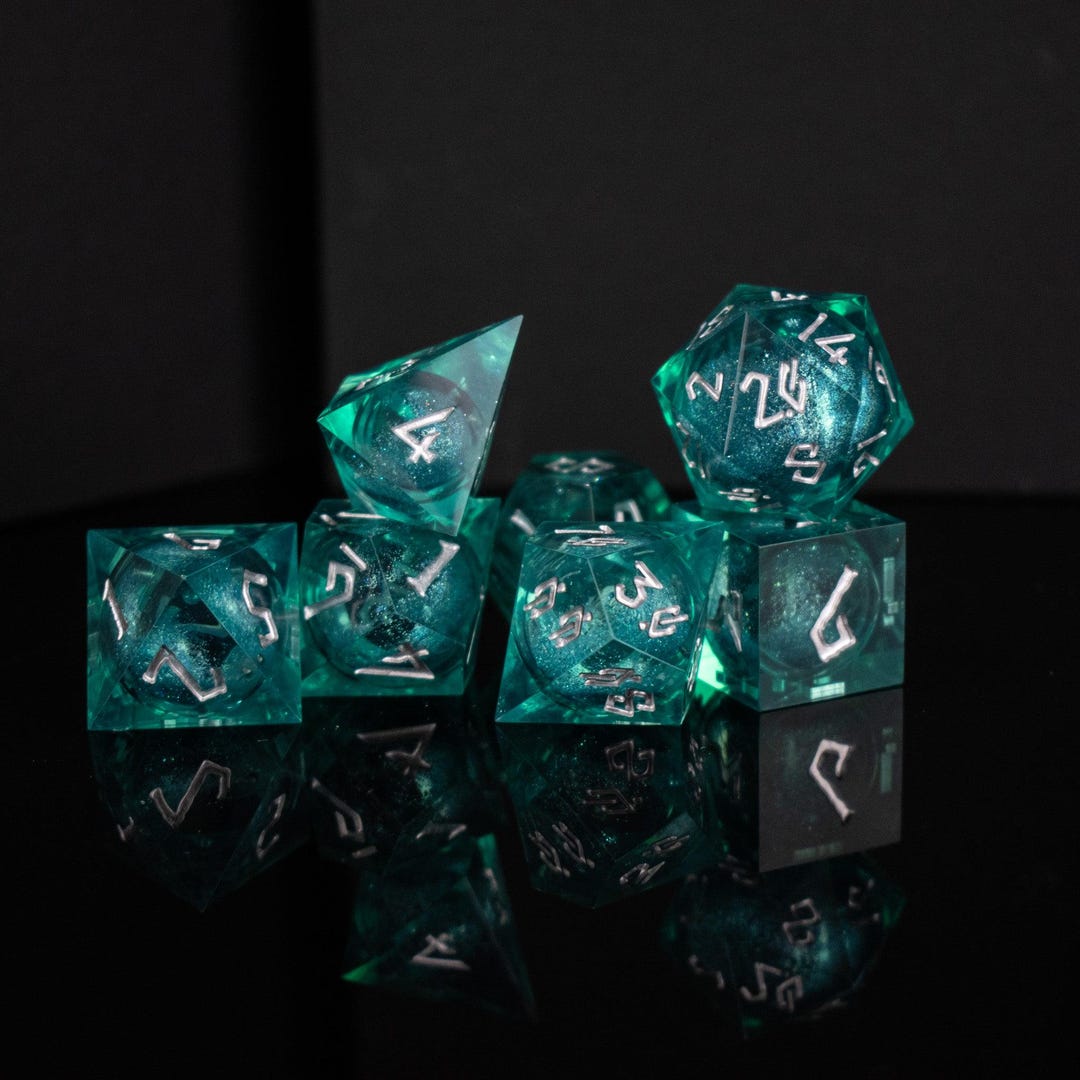 Forbidden Lake Liquid Core Dice Set - Etsy