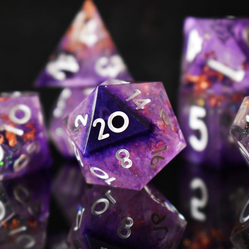 Crown of Madness Sharp-edged Resin Dice Set - Etsy