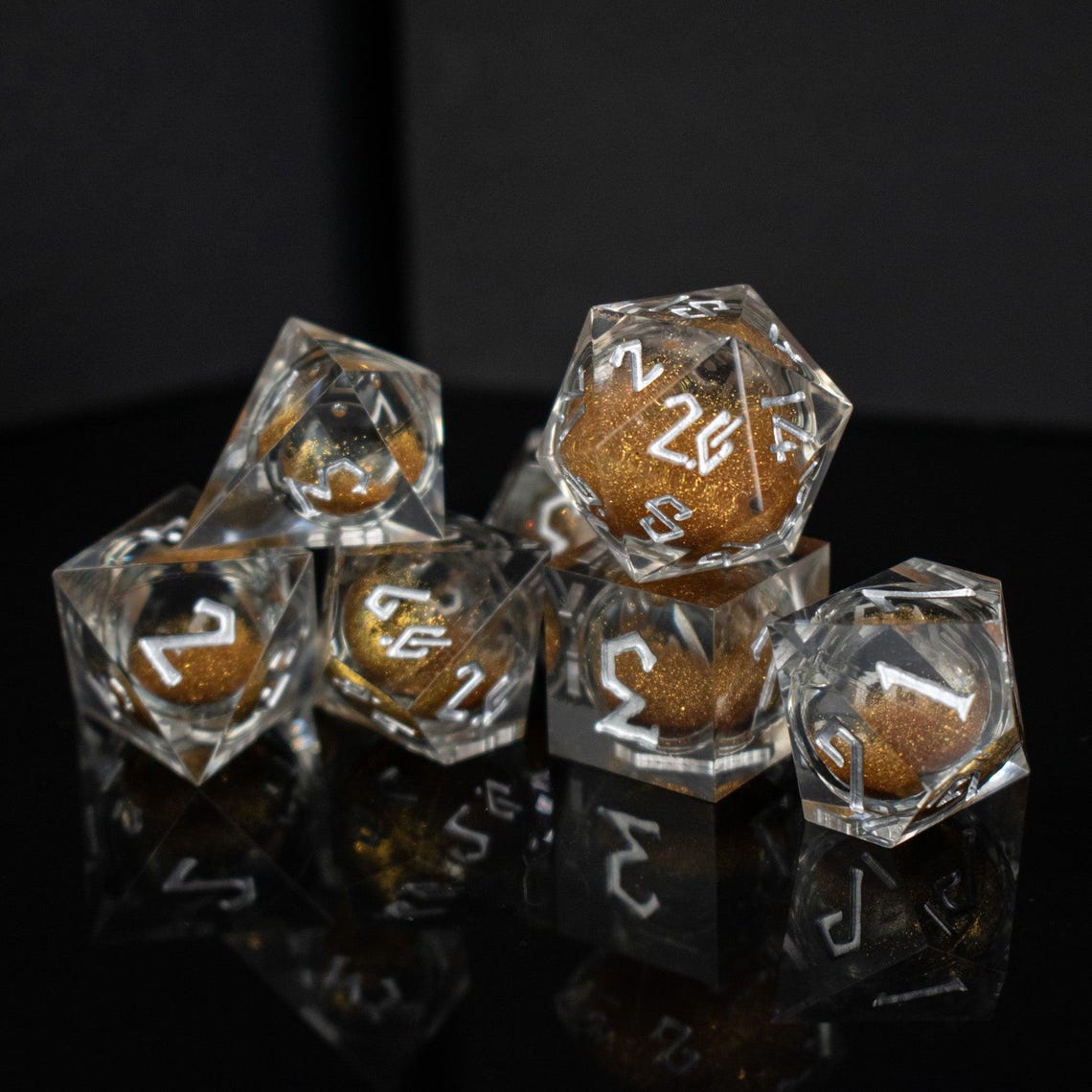 Hidden Treasures Liquid Core Dice Set - Etsy