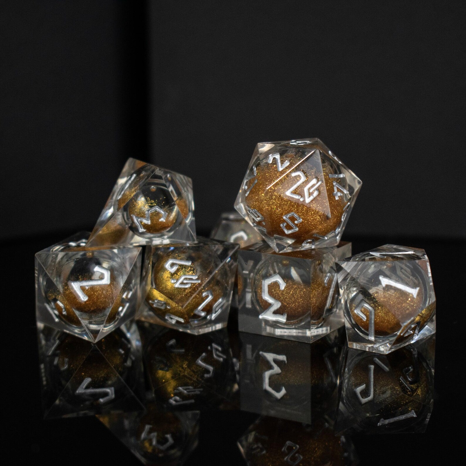 Hidden Treasures Liquid Core Dice Set - Etsy
