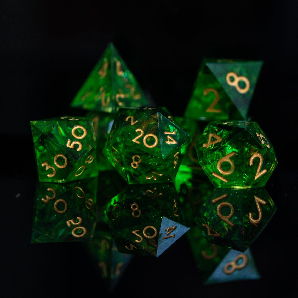 Blood of the Lich Sharp-edged Resin Dice Set - Etsy