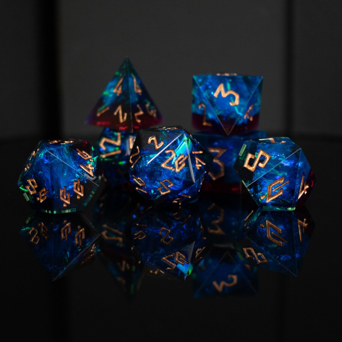 Chaos Bolt Sharp-edged Resin Dice Set - Etsy