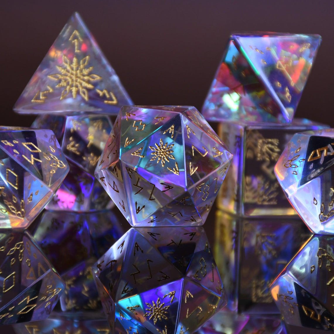 Frostbite Prism Glass Dice Set - Etsy