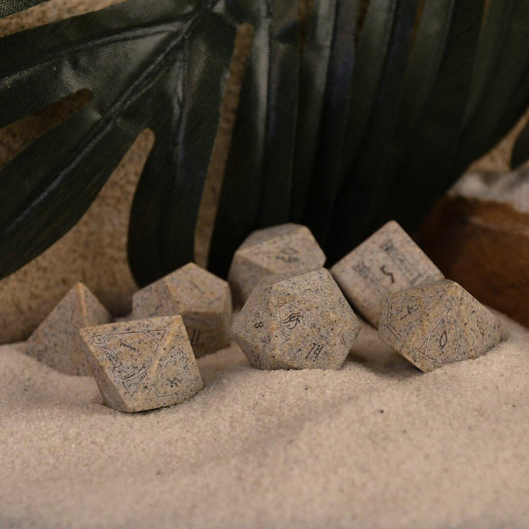 Egyptian Limestone Stone Dice Set Dice Around the World Collection - Etsy