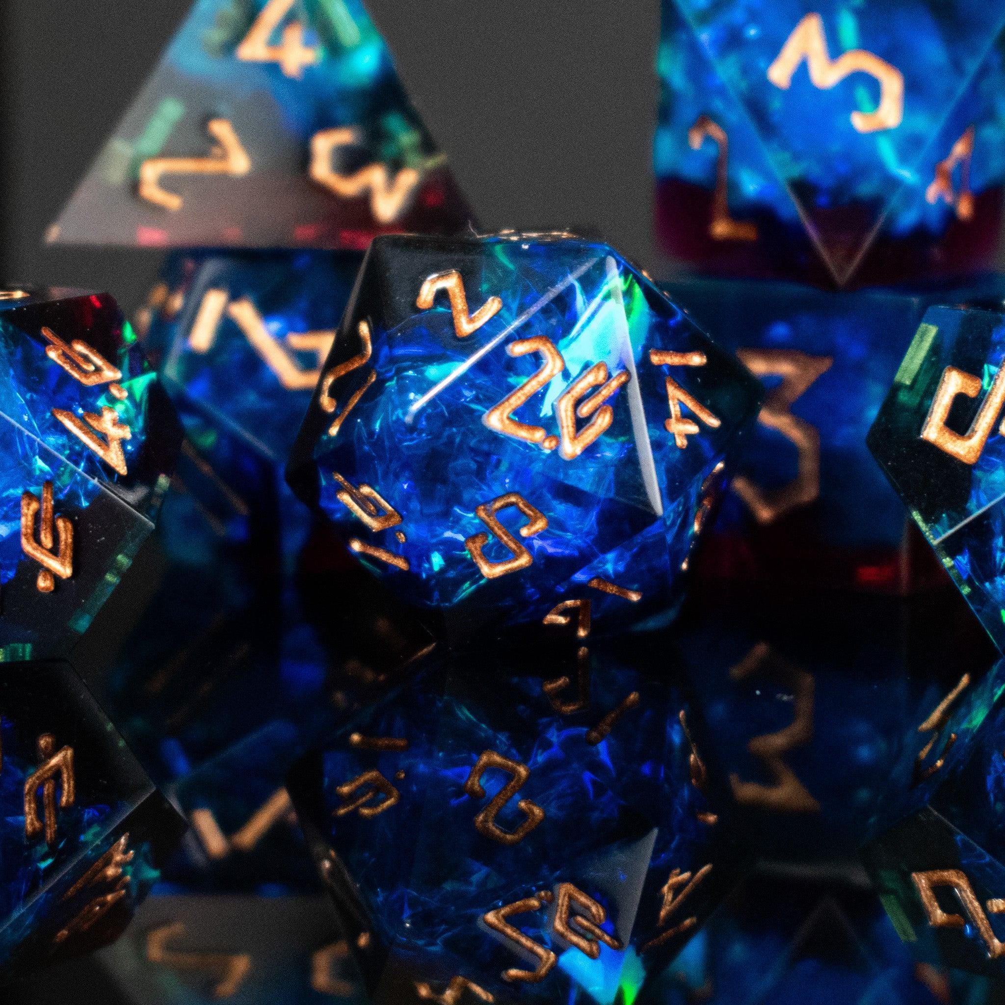 Chaos Bolt Sharp-edged Resin Dice Set - Etsy