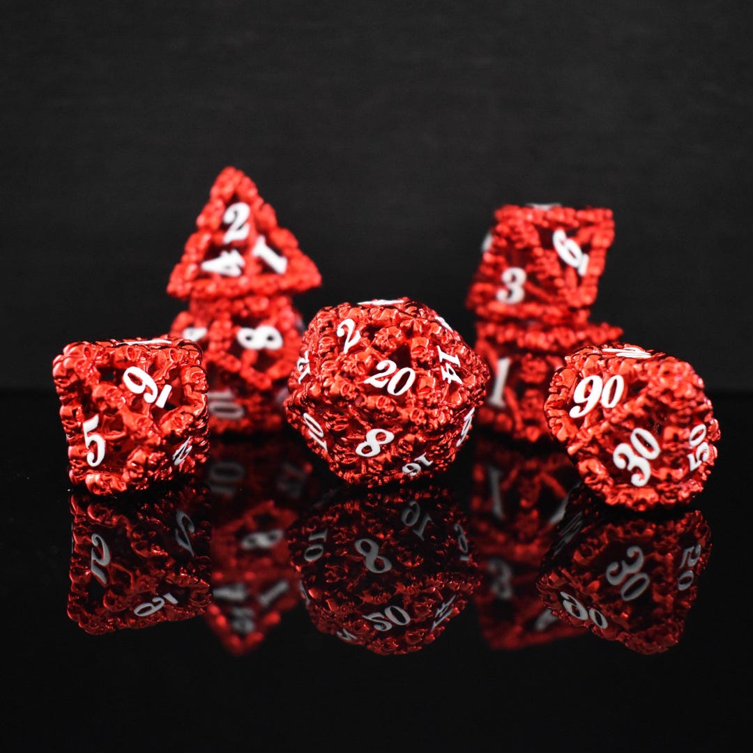 Blood Skull Necro Hollow Metal Dice Set - Etsy