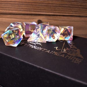 Elder Runes Prism Glass Dice Set - Etsy
