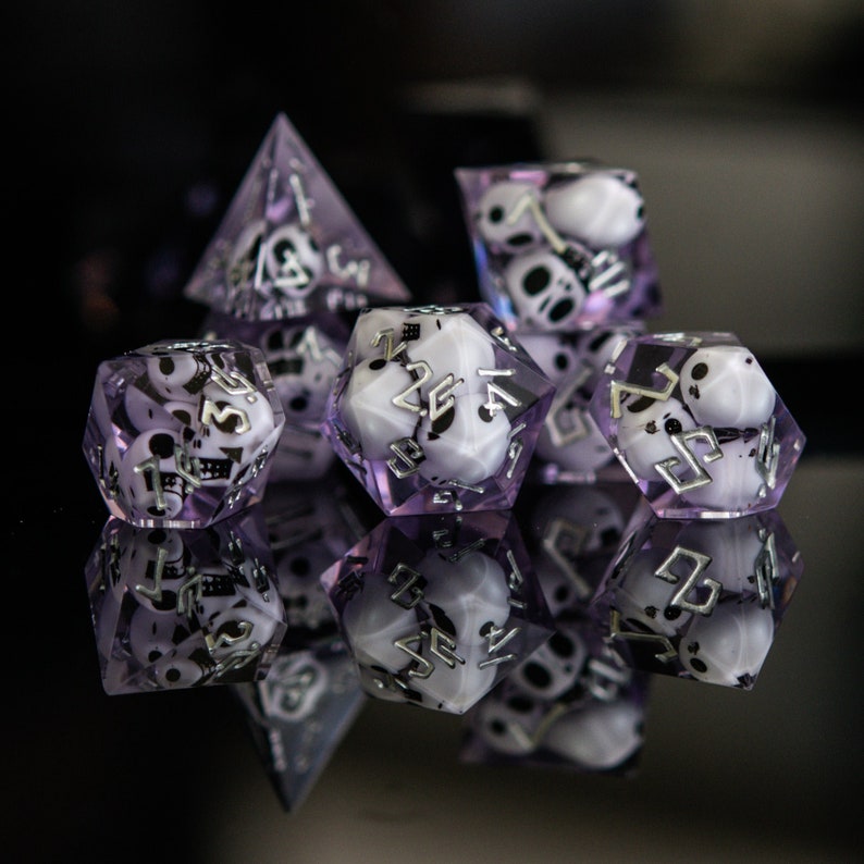 Corpse Lavender Sharp-edged Resin Dice Set - Etsy