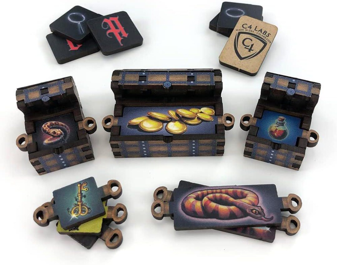 C4labs Dungeon Chest Set Interchangeable Contents Dnd Battle Map ...