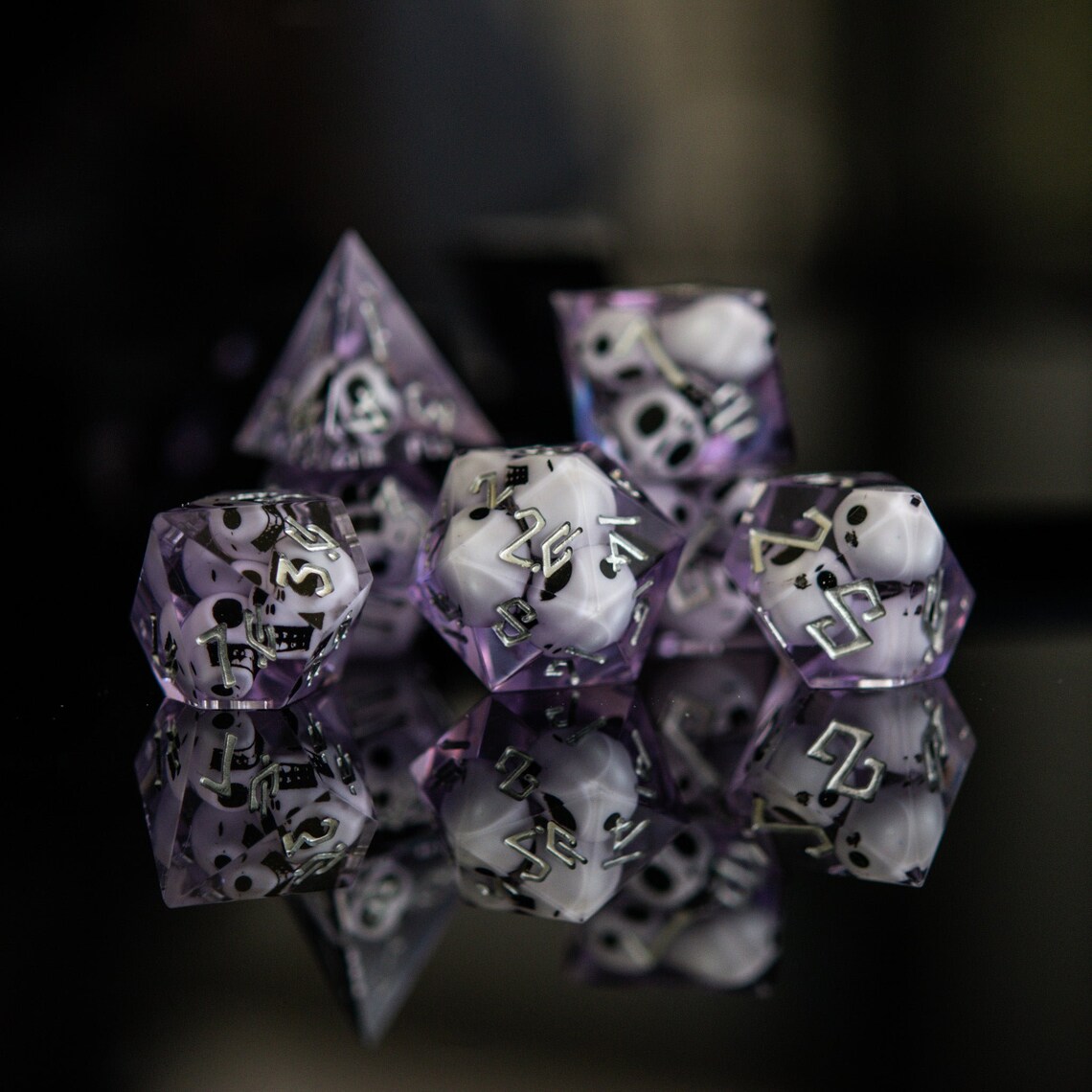 Corpse Lavender Sharp-edged Resin Dice Set - Etsy