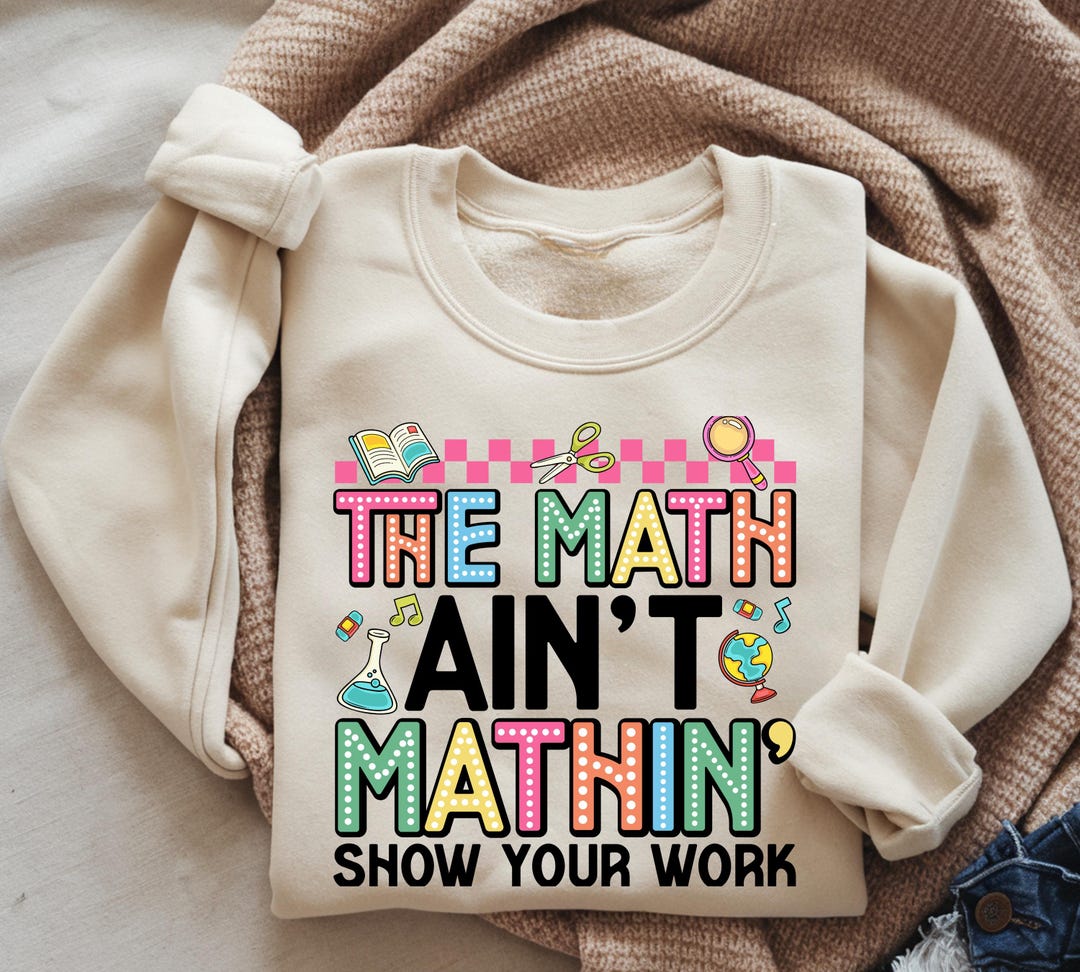 The Math Mathin, Colorful Teacher, Back to School, Funny Math Theme ...
