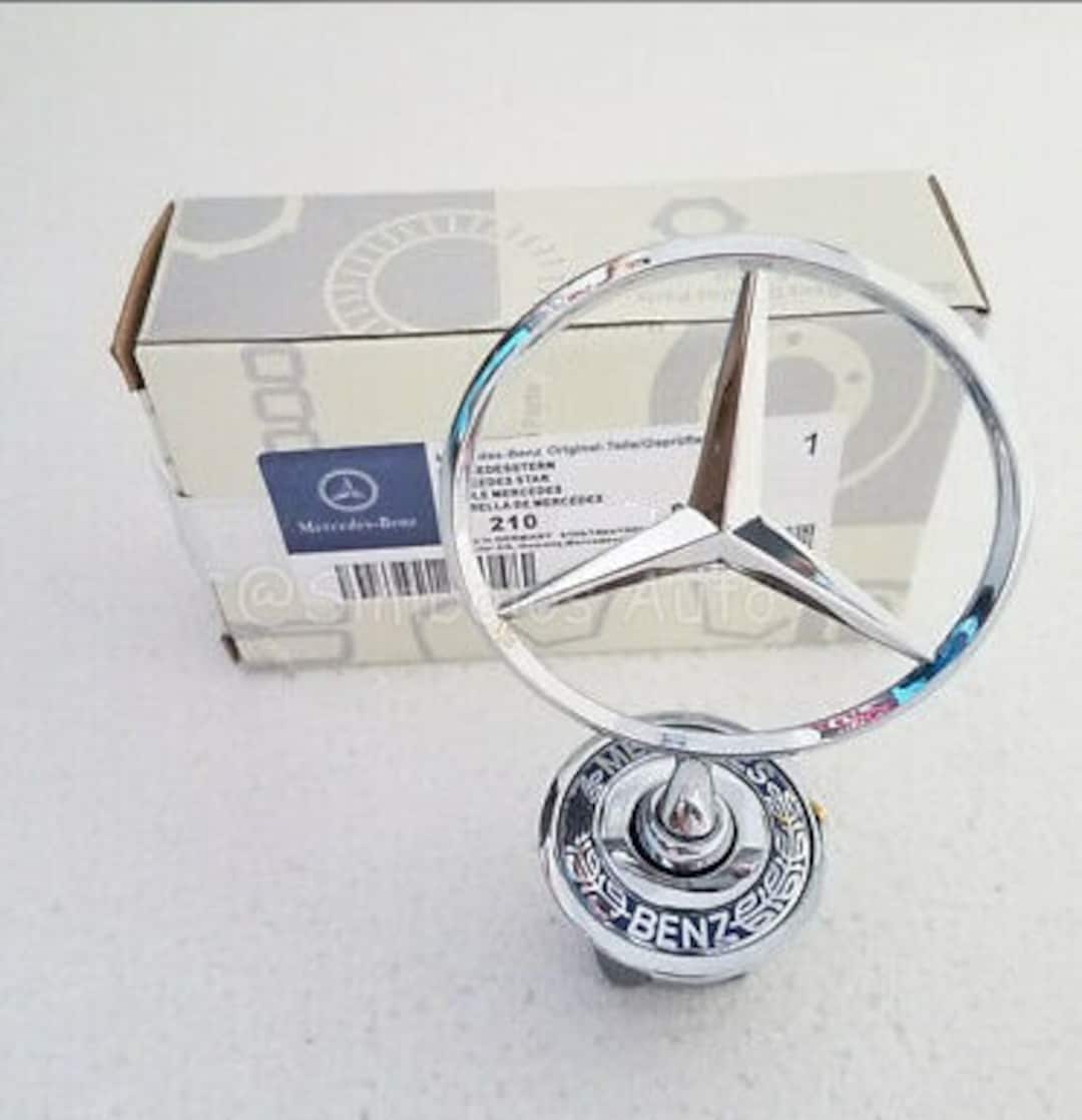 Mercedes Bonnet Raised Star Emblem Badge 44mm Chrome C E S CLK Class ...