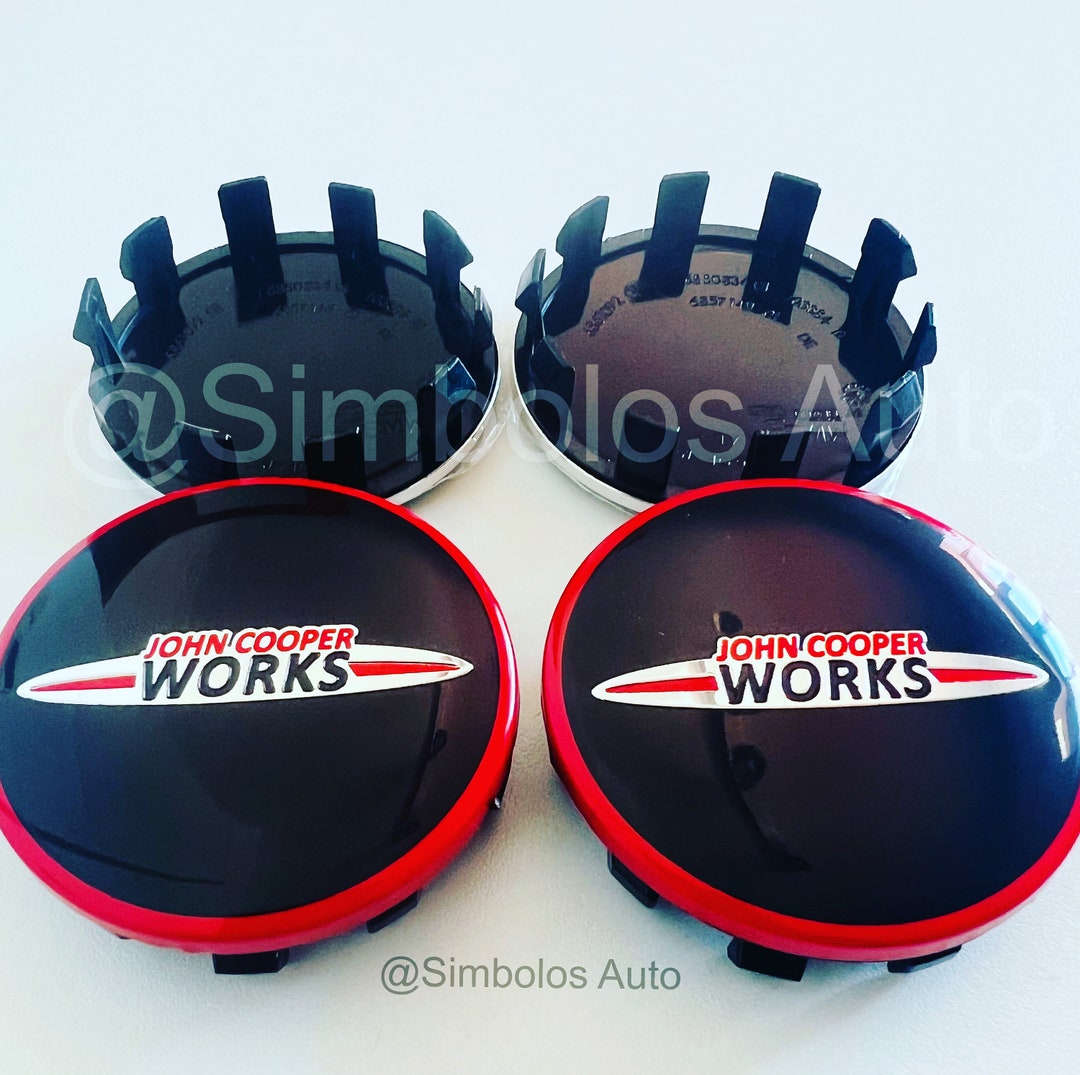 Set of 4 Mini Cooper Logo Hub Caps 54mm 56mm Rim Wheel Center Hubcap ...
