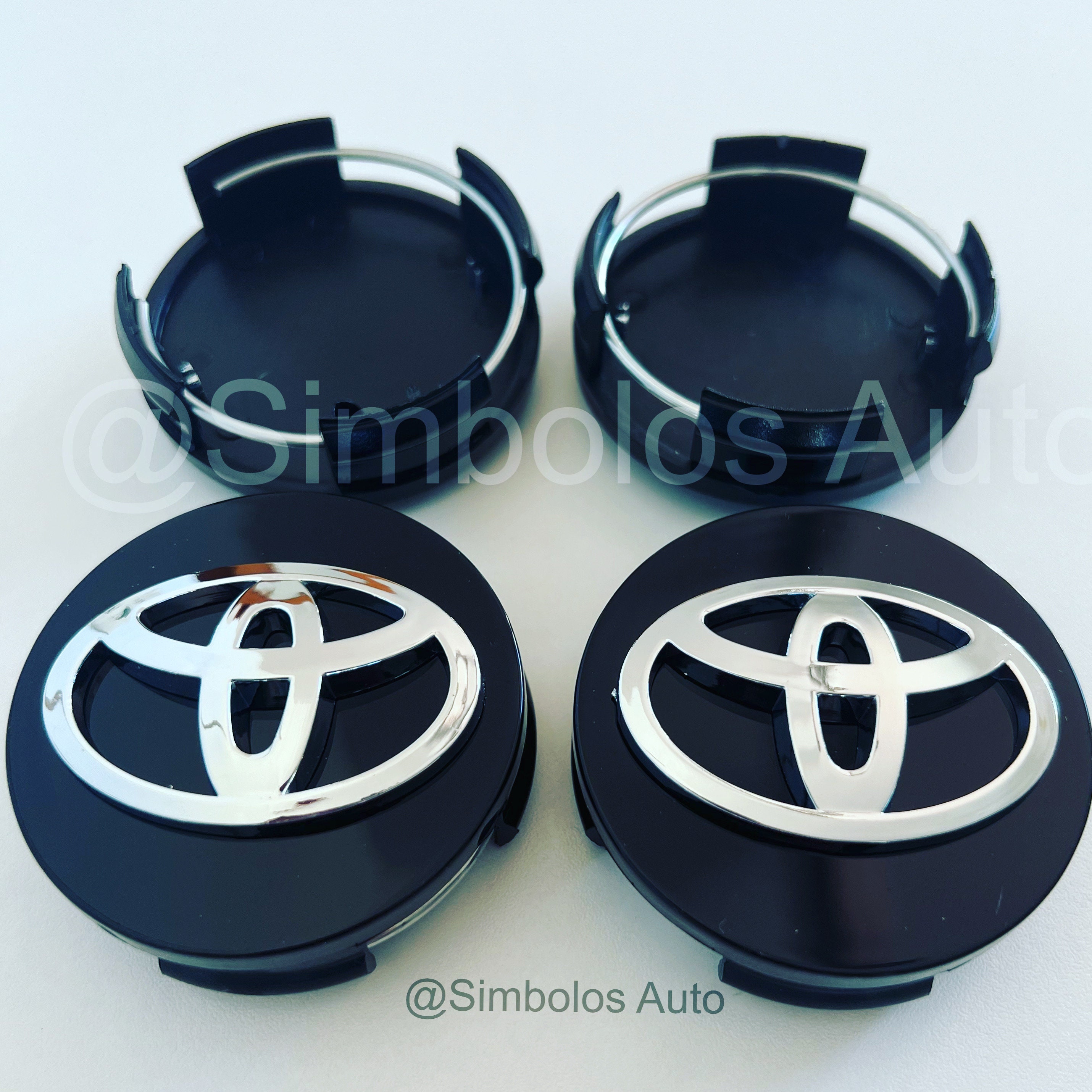 Set of 4 Toyota Logo Hub Caps 57mm 60mm 62mm Rim Wheel Center Hubcap ...