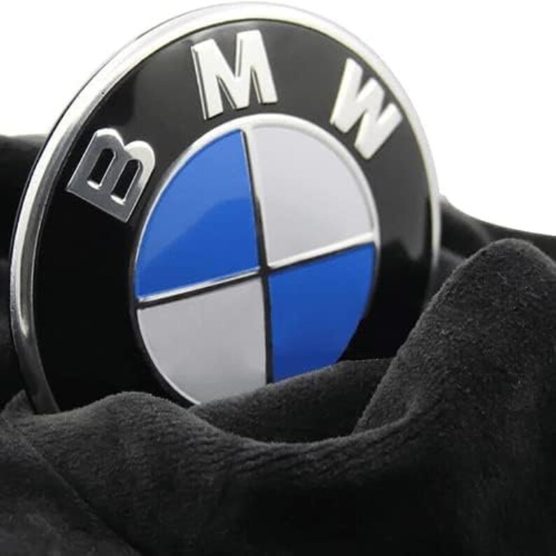 Set of 1 Emblem BMW Logo 74mm 82mm NEW Hood Trunck Calor Emblem Badge ...