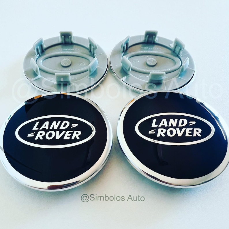 Set of 4 Land Rover Logo Hub Caps 63mm Rim Wheel Center Hubcap Auto ...