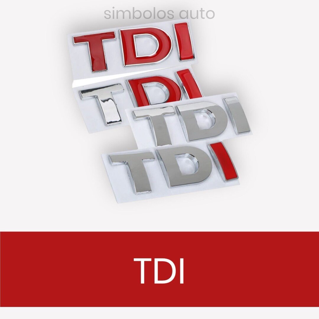 Volkswagen Original Seat Audi VW TDI Lettering, Red Letters, Stickable ...