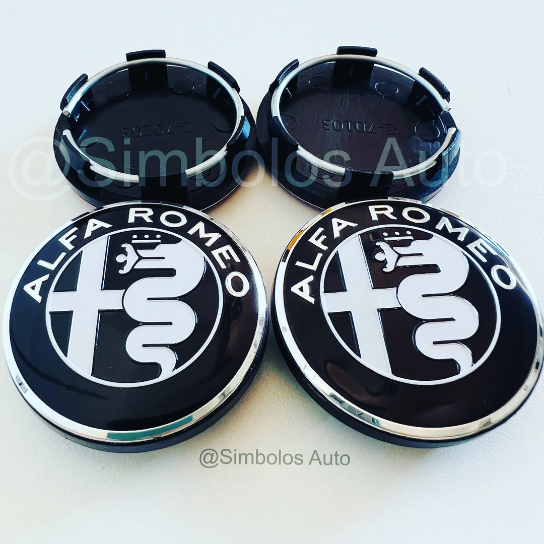 Set of 4 Alfa Romeo Logo Hub Caps 50mm 60mm Rim Wheel Center Hubcap ...