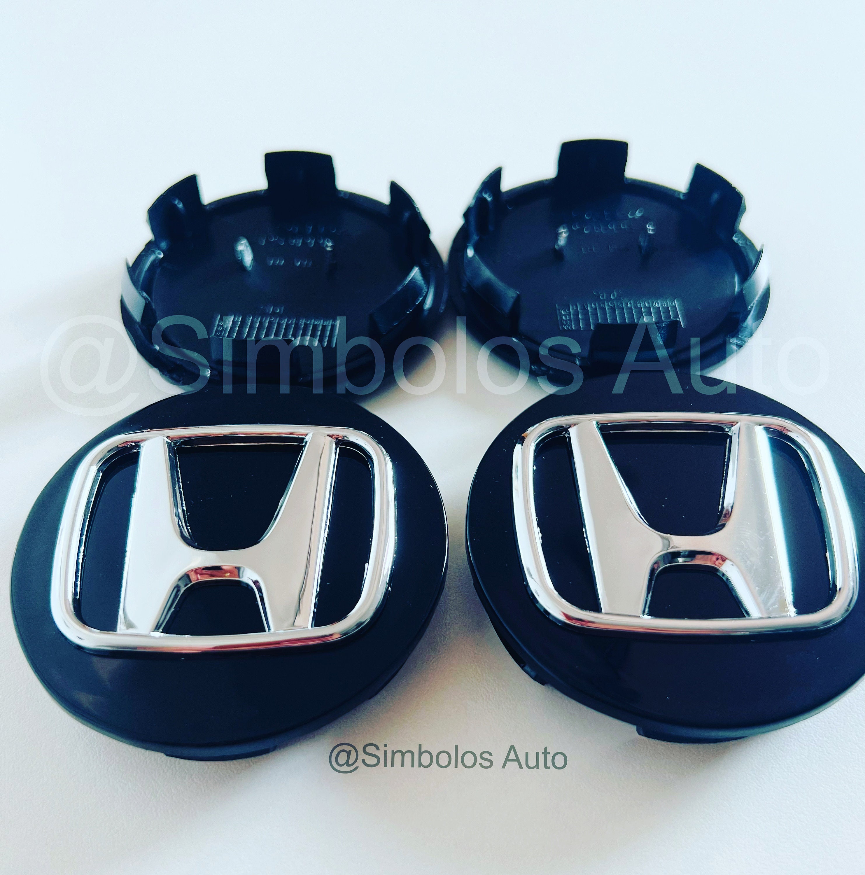 Set of 4 Honda Logo Hub Caps 58mm 69mm Rim Wheel Center Hubcap Auto ...
