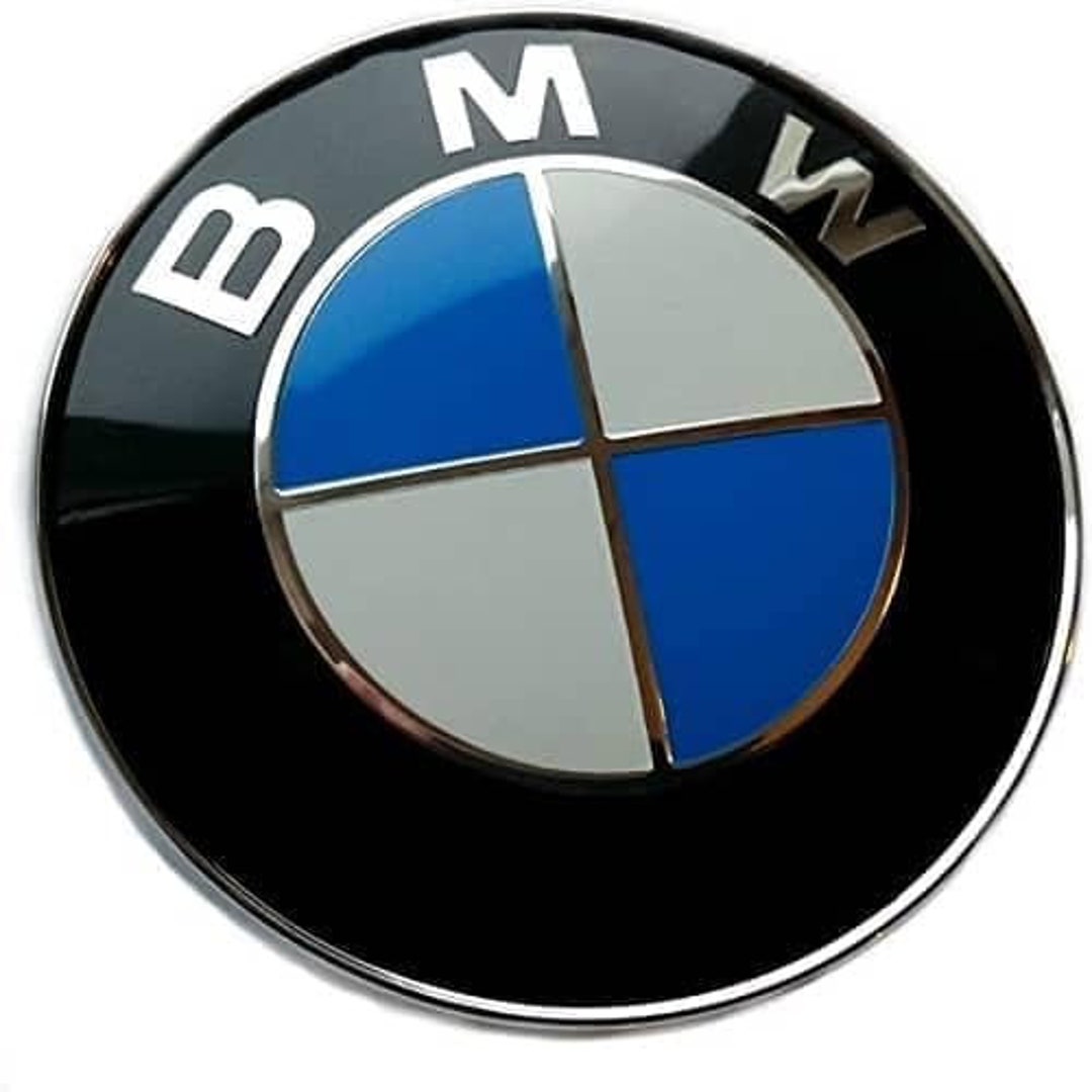 Set of 1 Emblem BMW Logo 74mm 82mm NEW Hood Trunck Calor Emblem Badge ...