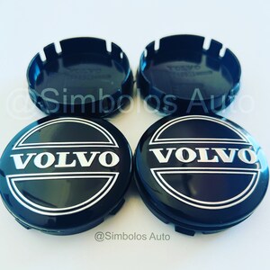 Set of 4 Volvo Logo Hub Caps 64mm Rim Wheel Center Hubcap Auto Clip NEW ...