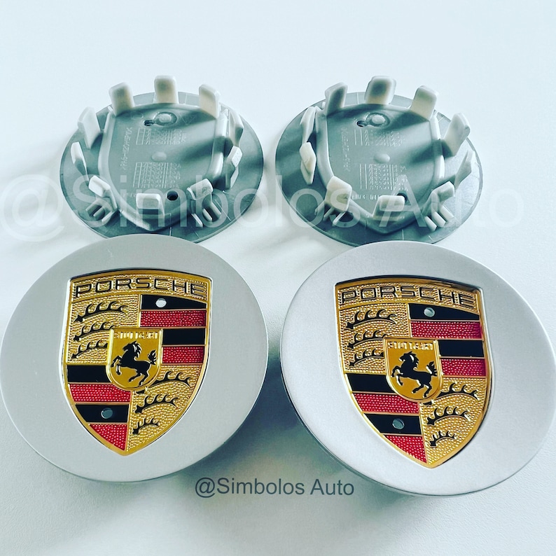 Set of 4 Porsche 911 Cayman Boxster Cayenne Panamera Macan Hubcaps Auto ...