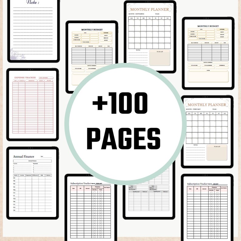 Budget Digital Planner / Printable Planner / Monthly Budget / Budget ...