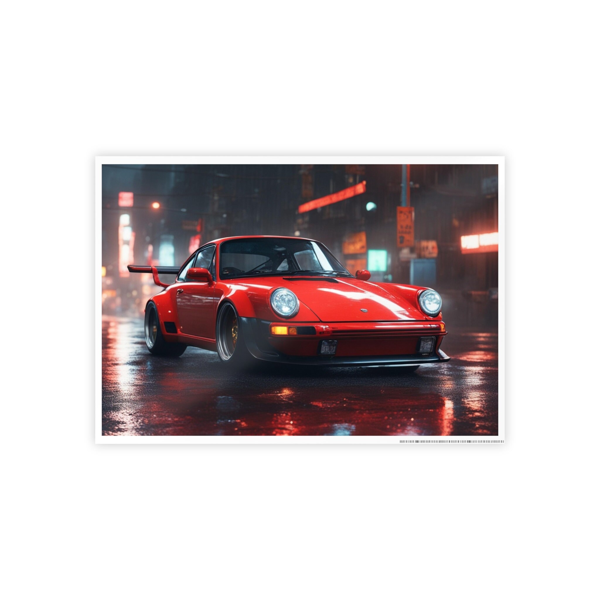 Porsche 911 RWB Gloss Poster Porsche Porsche 911 Neon Lights Car ...