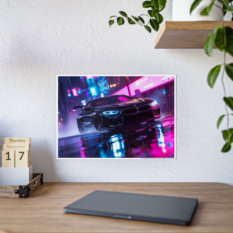M8 Competition Gloss Poster | BMW | BMW M8 | BMW Drifting | Cyberpunk ...