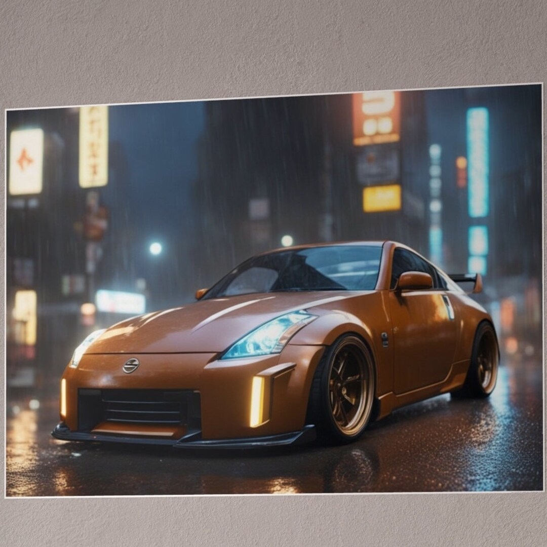 Nissan 350z Gloss Poster| Car Enthusiast Gift| Orange Car| Nismo ...