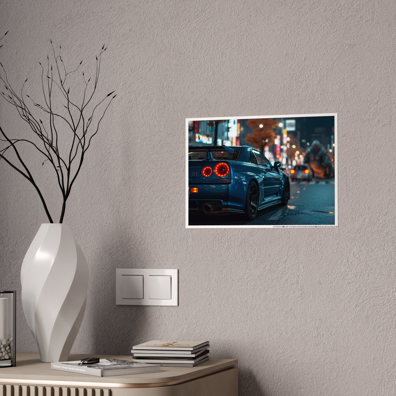 R34 GTR Gloss Poster GTR Nissan Godzilla Jdm Rhd Import Car Car Guy ...