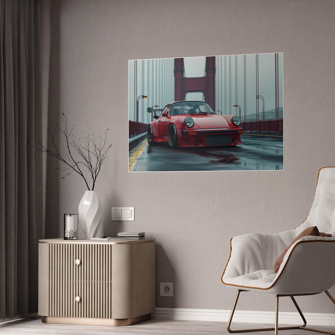 Porsche 911 RWB Gloss Poster| Porsche 911| Porsche RWB| Golden Gate ...