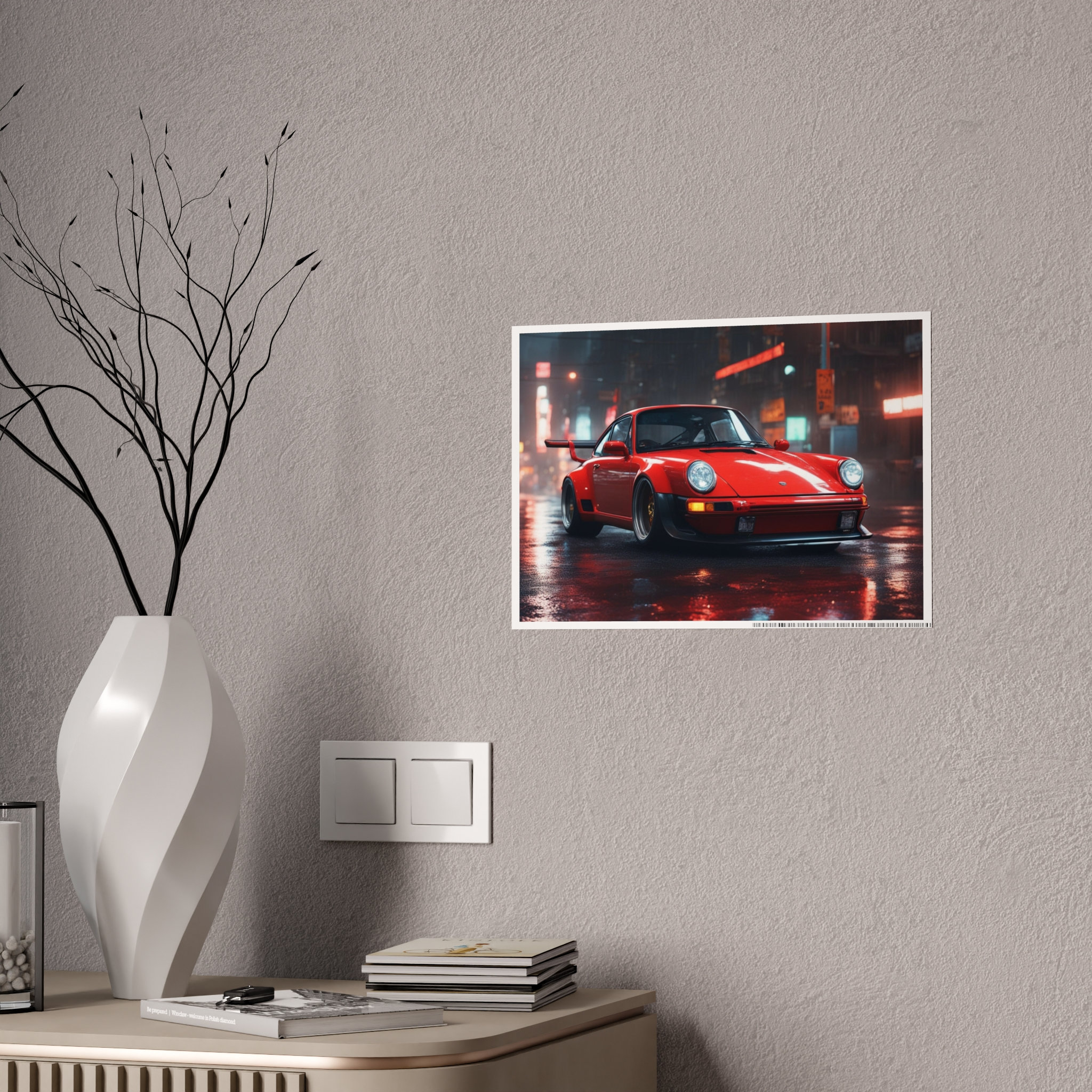 Porsche 911 RWB Gloss Poster Porsche Porsche 911 Neon Lights Car ...