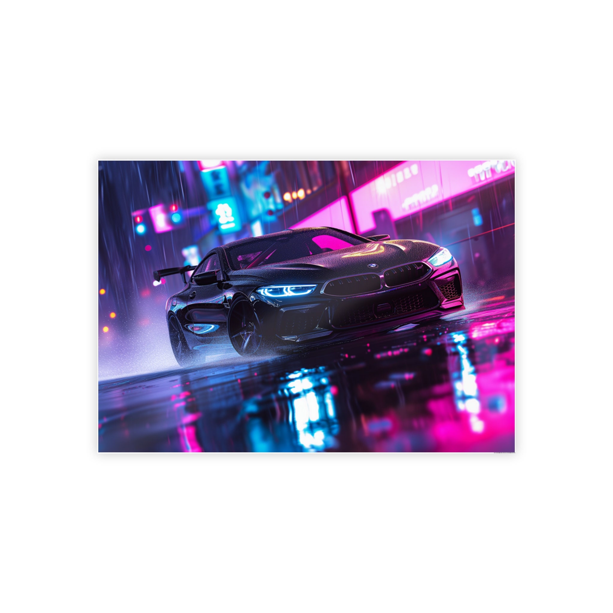 M8 Competition Gloss Poster | BMW | BMW M8 | BMW Drifting | Cyberpunk ...