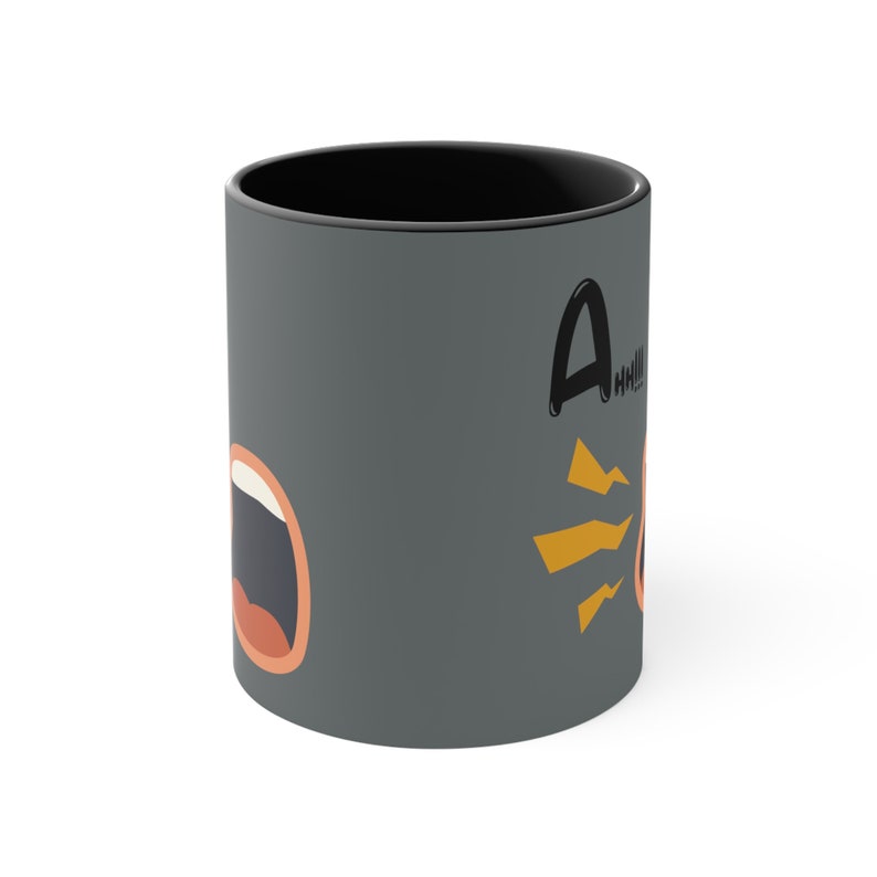 Ahhh Face Accent Coffee Mug, 11oz - Etsy