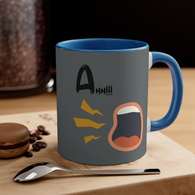 Ahhh Face Accent Coffee Mug, 11oz - Etsy