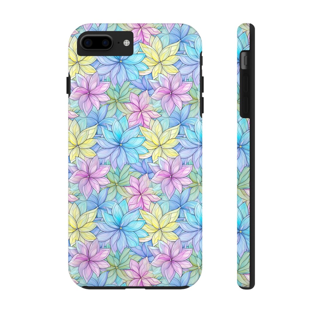 Pastel Stained Glass Floral Pattern Flower Phone Case Flower iPhone ...