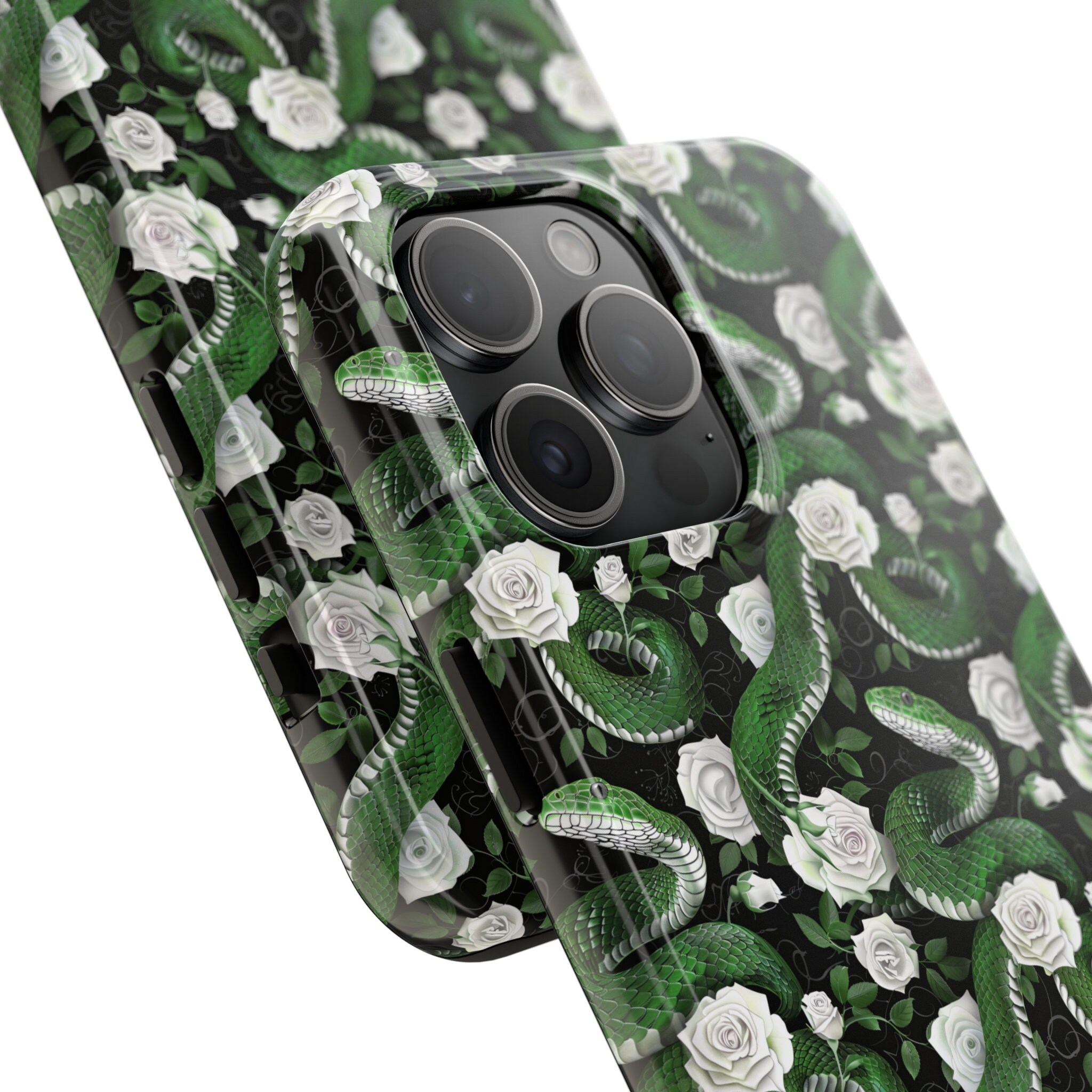 Snakes and White Roses Dark Academia Phone Case Gothic Gift Snake Lover ...