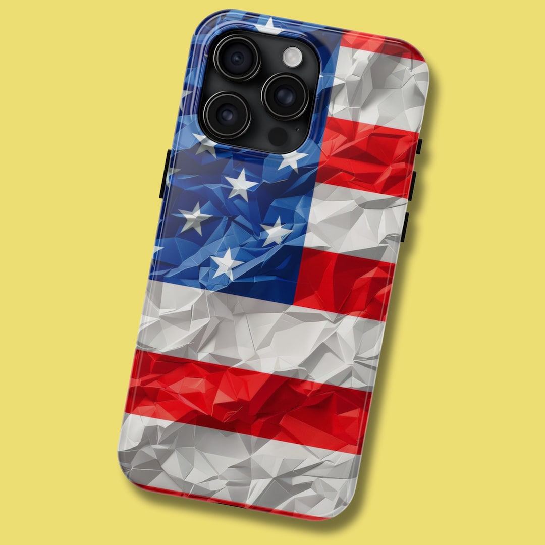 USA Flag Patriotic American Phone Case Casing for iPhone 15, 14, 13, 12 ...