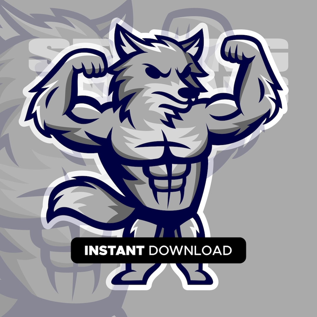 Bodybuilder Wolf | SVG, EPS, PNG | Instant Download | Be Strong - Etsy