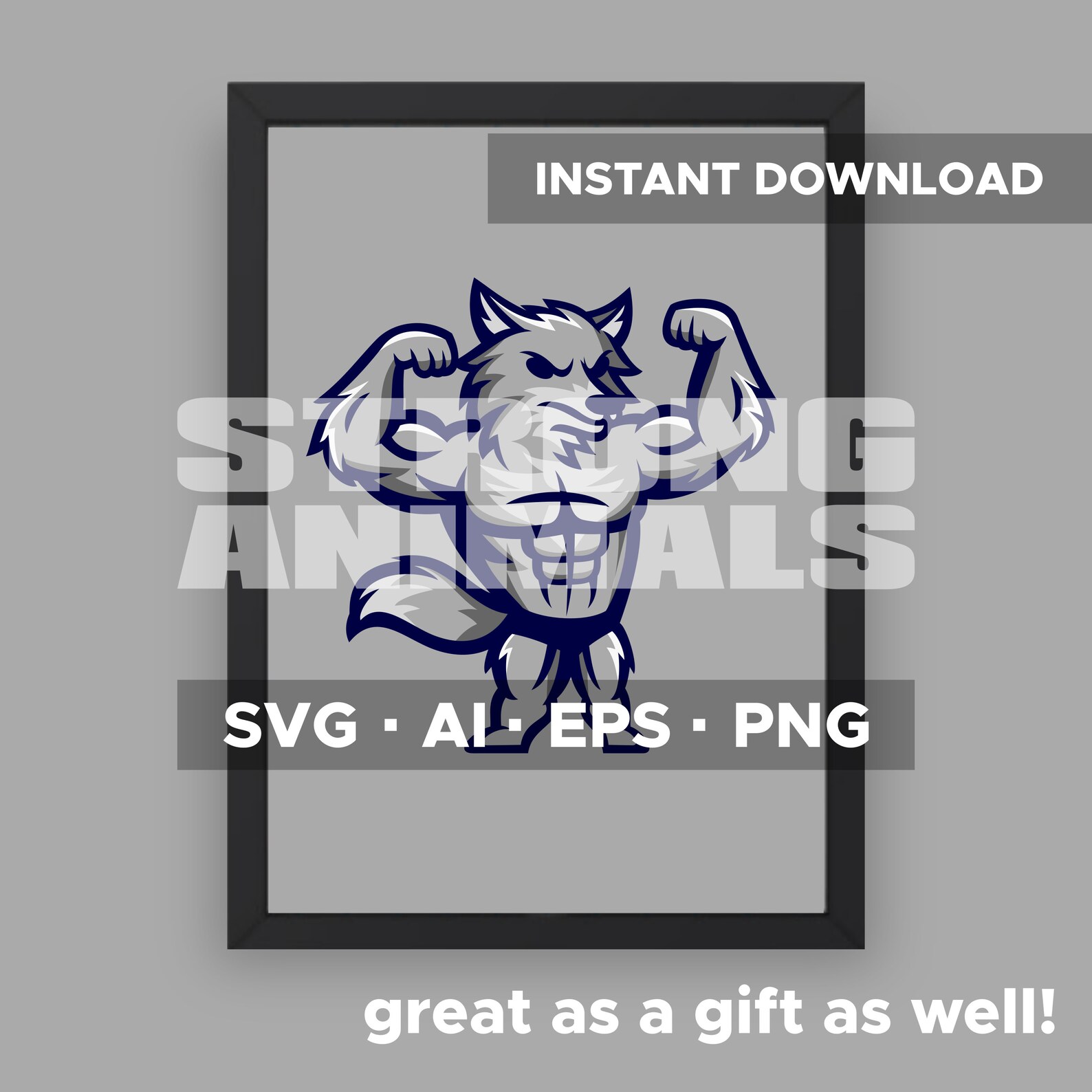 Bodybuilder Wolf | SVG, EPS, PNG | Instant Download | Be Strong - Etsy