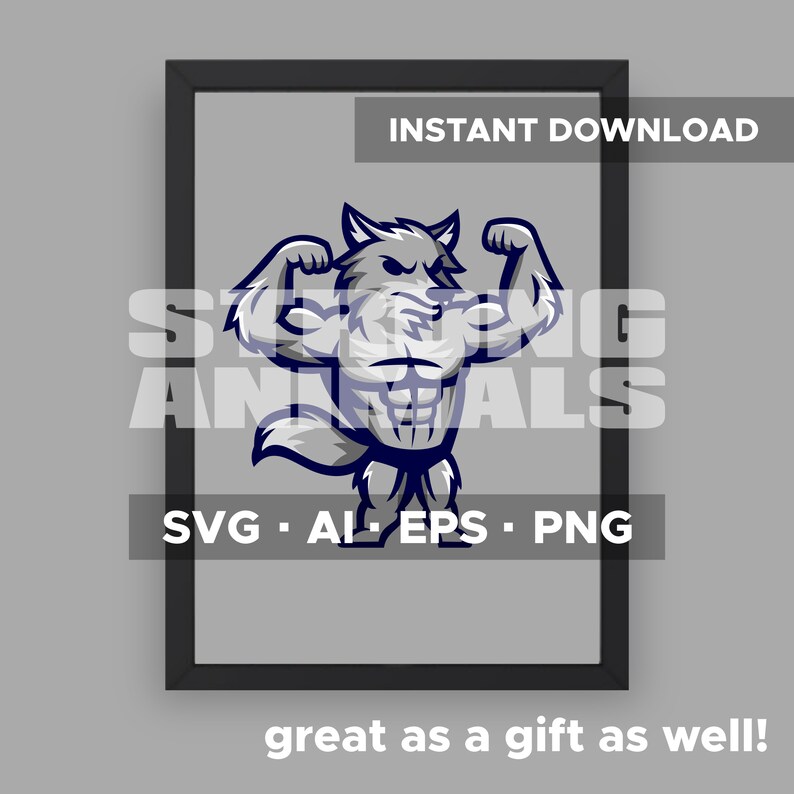 Bodybuilder Wolf | SVG, EPS, PNG | Instant Download | Be Strong - Etsy